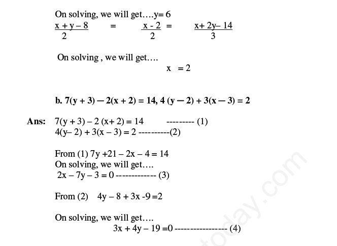 CBSE Class 10 Mathematics Linear Equations Assignment Set D